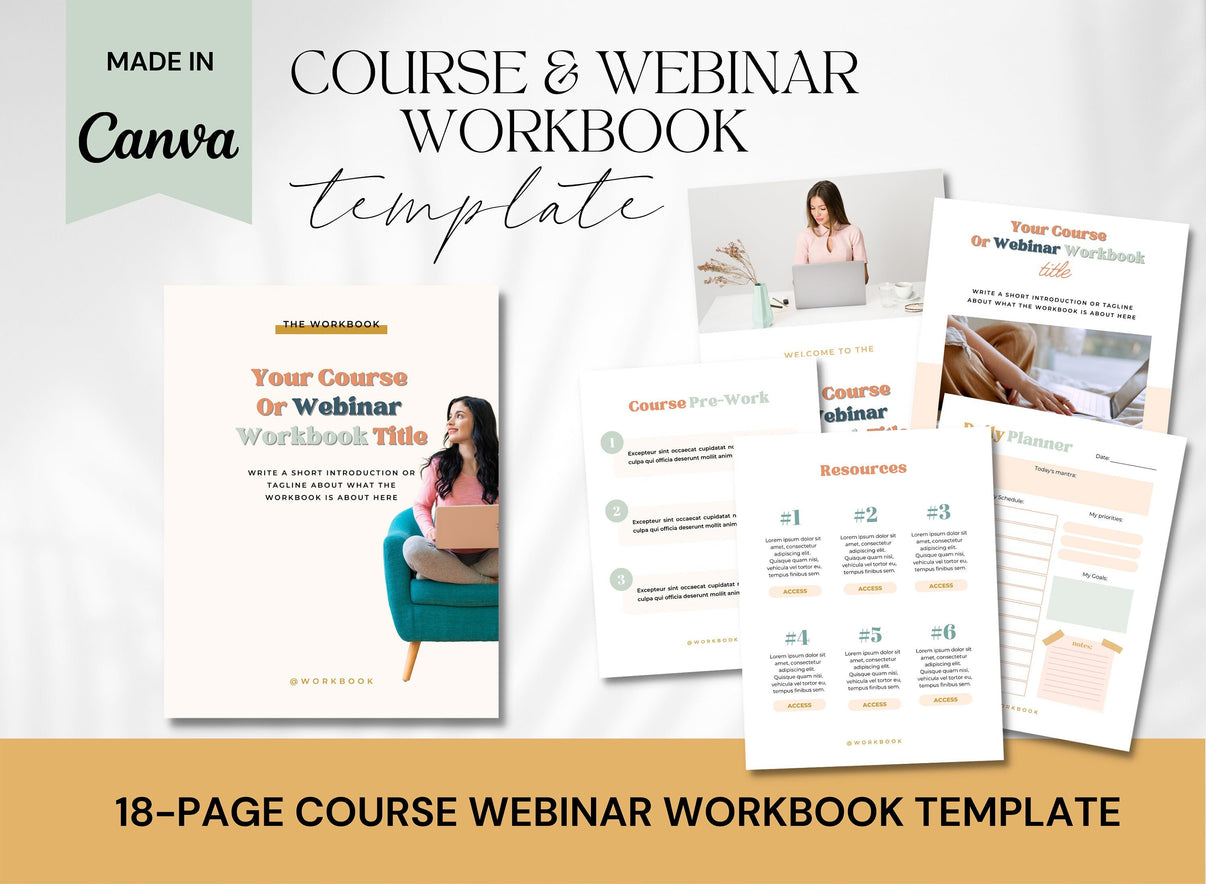 PLR Course and Workbook Creator Canva Template – PLR Digital Planner