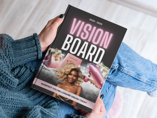 PLR Dated Vision Board 2024-2025 Journal Canva Template – PLR Digital ...