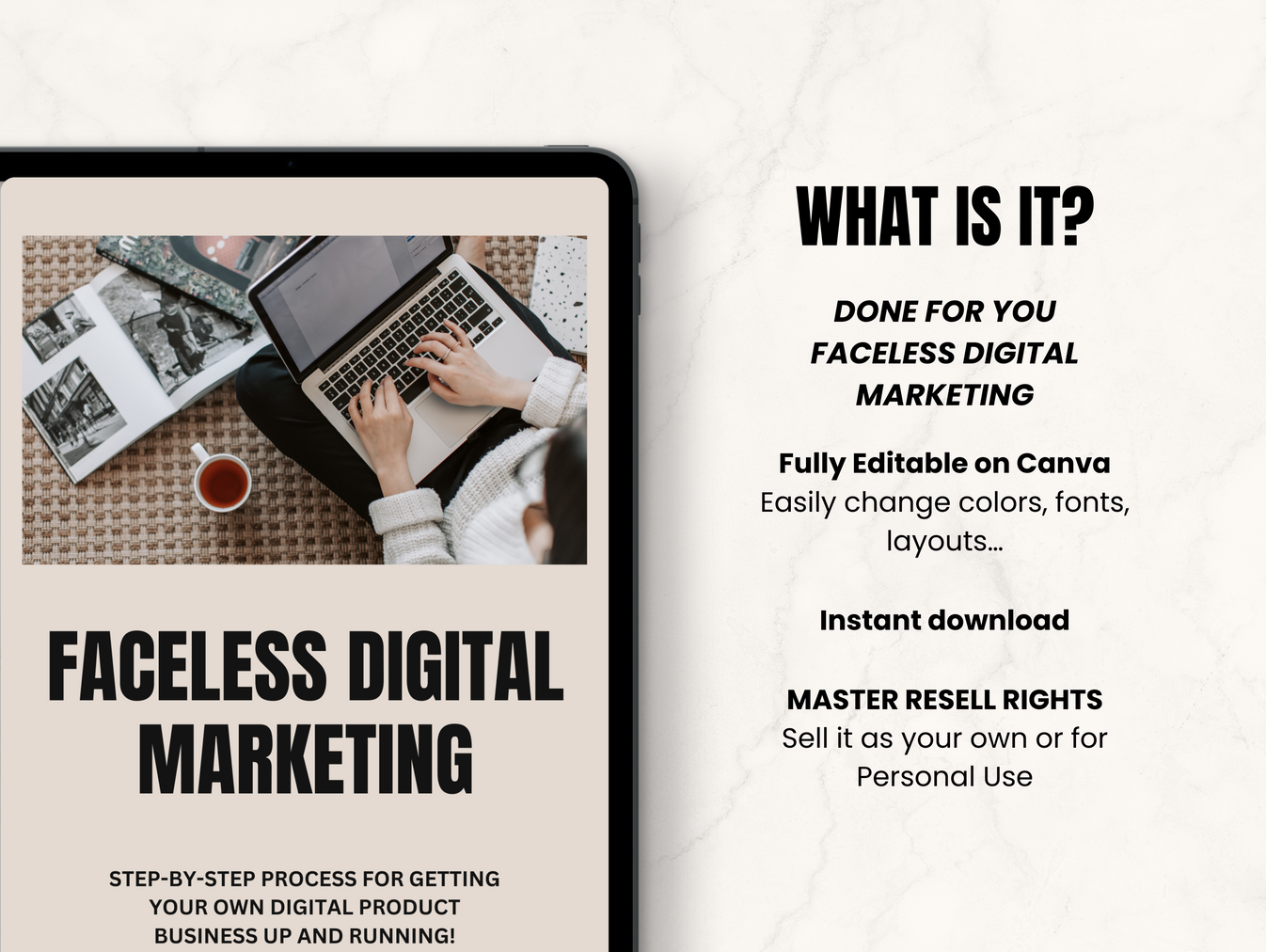 Faceless Digital Marketing with Master Resell Rights – PLR Digital Planner