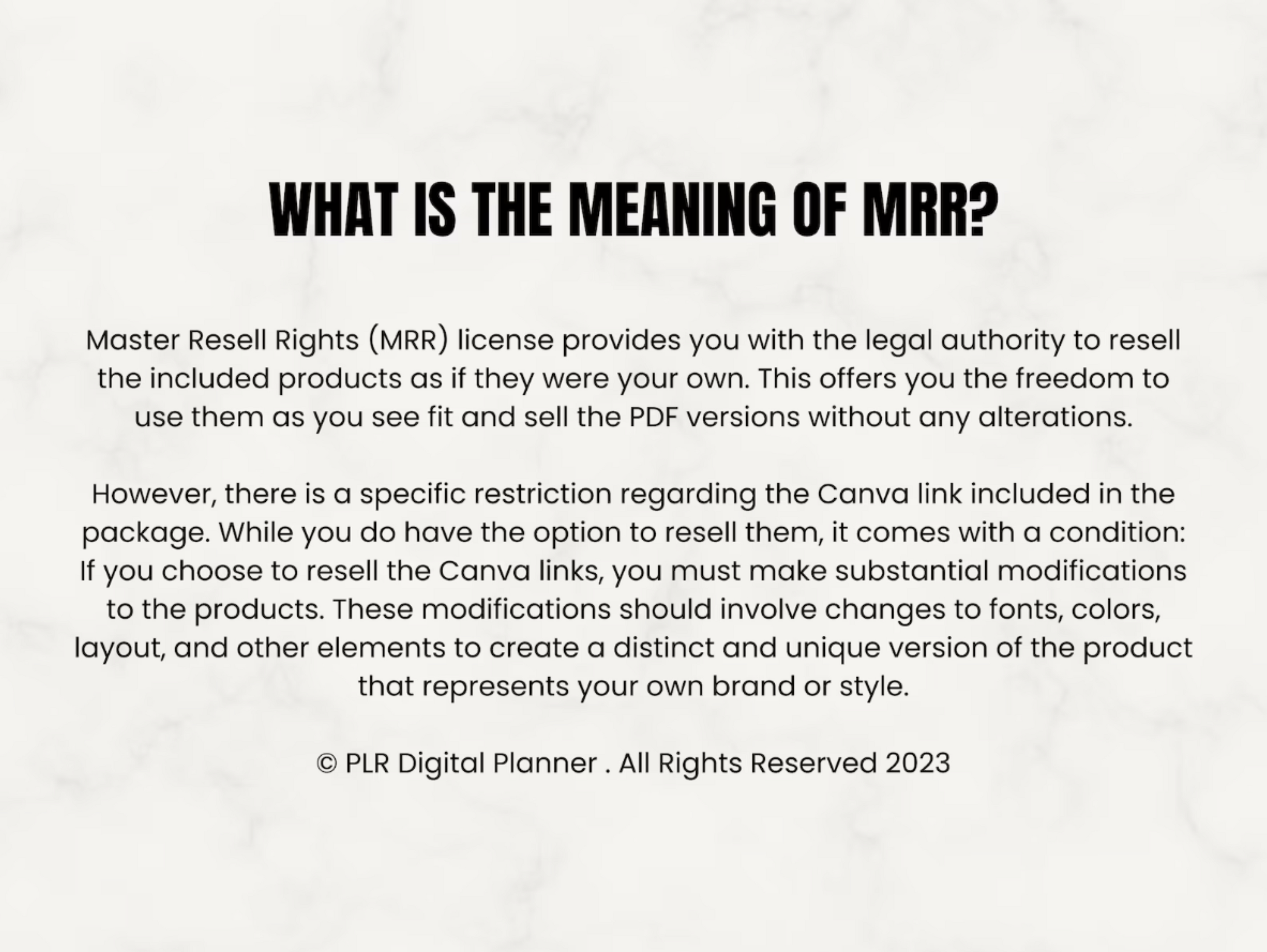 Master Resell Rights Email Marketing Ebook – PLR Digital Planner