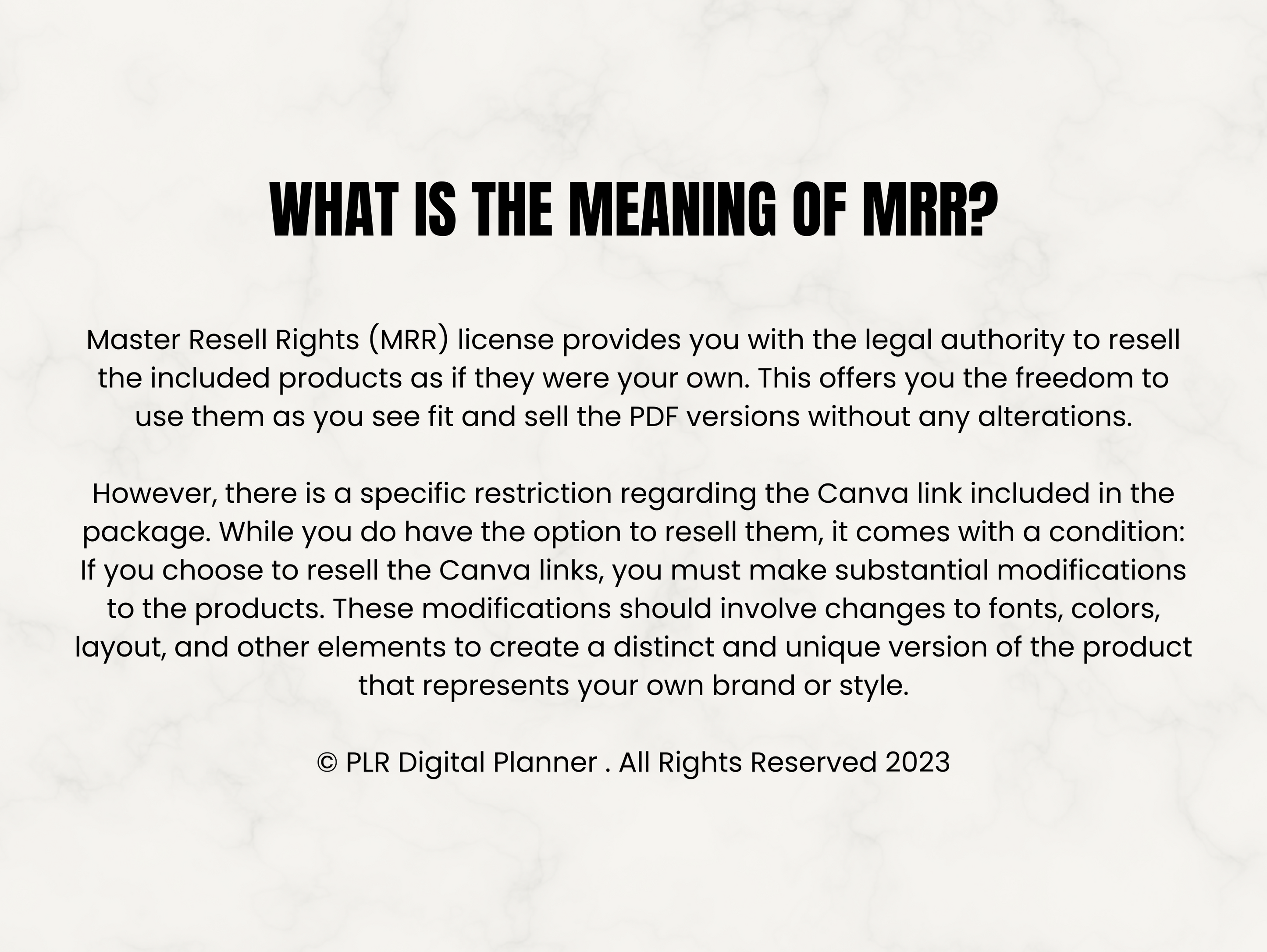 Faceless Digital Marketing with Master Resell Rights – PLR Digital Planner