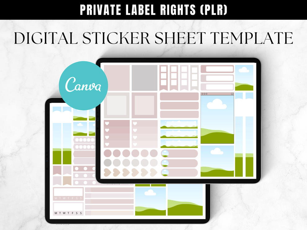 Canva Sticker Sheets Template – PLR Digital Planner