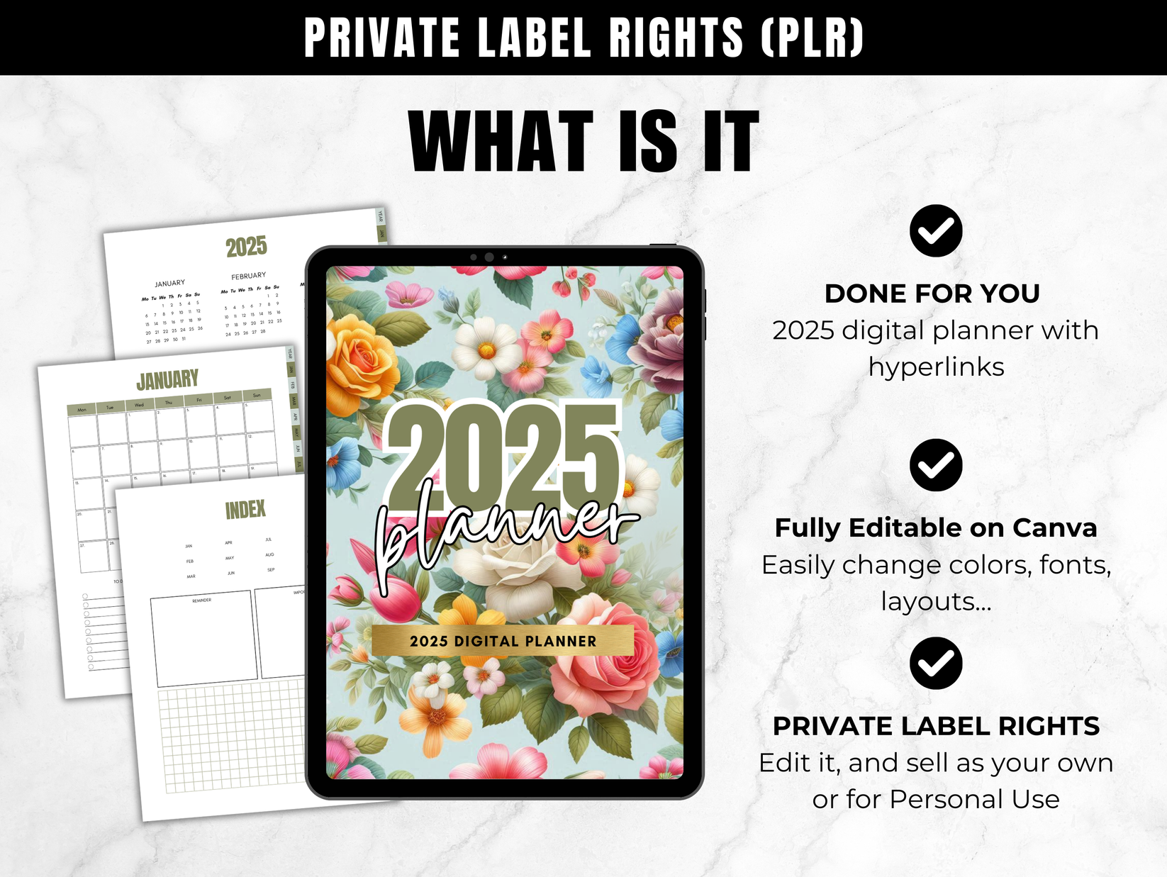 PLR Canva 2025 digital planner – PLR Digital Planner