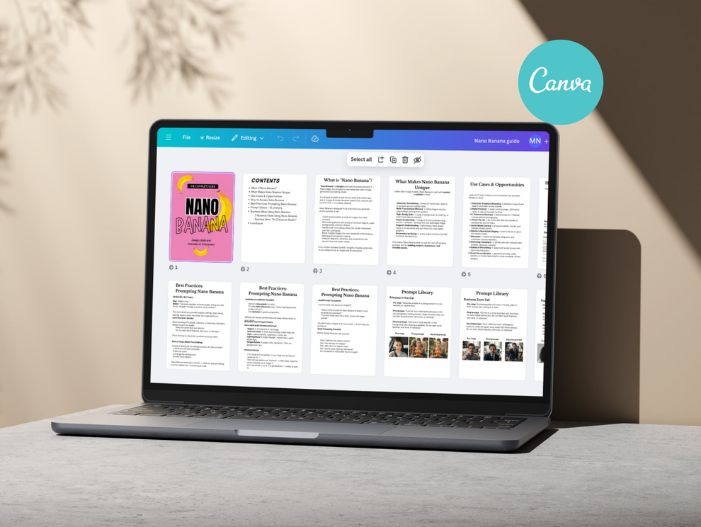 Nano Banana AI Guide with Master Resell Rights – PLR Digital Planner