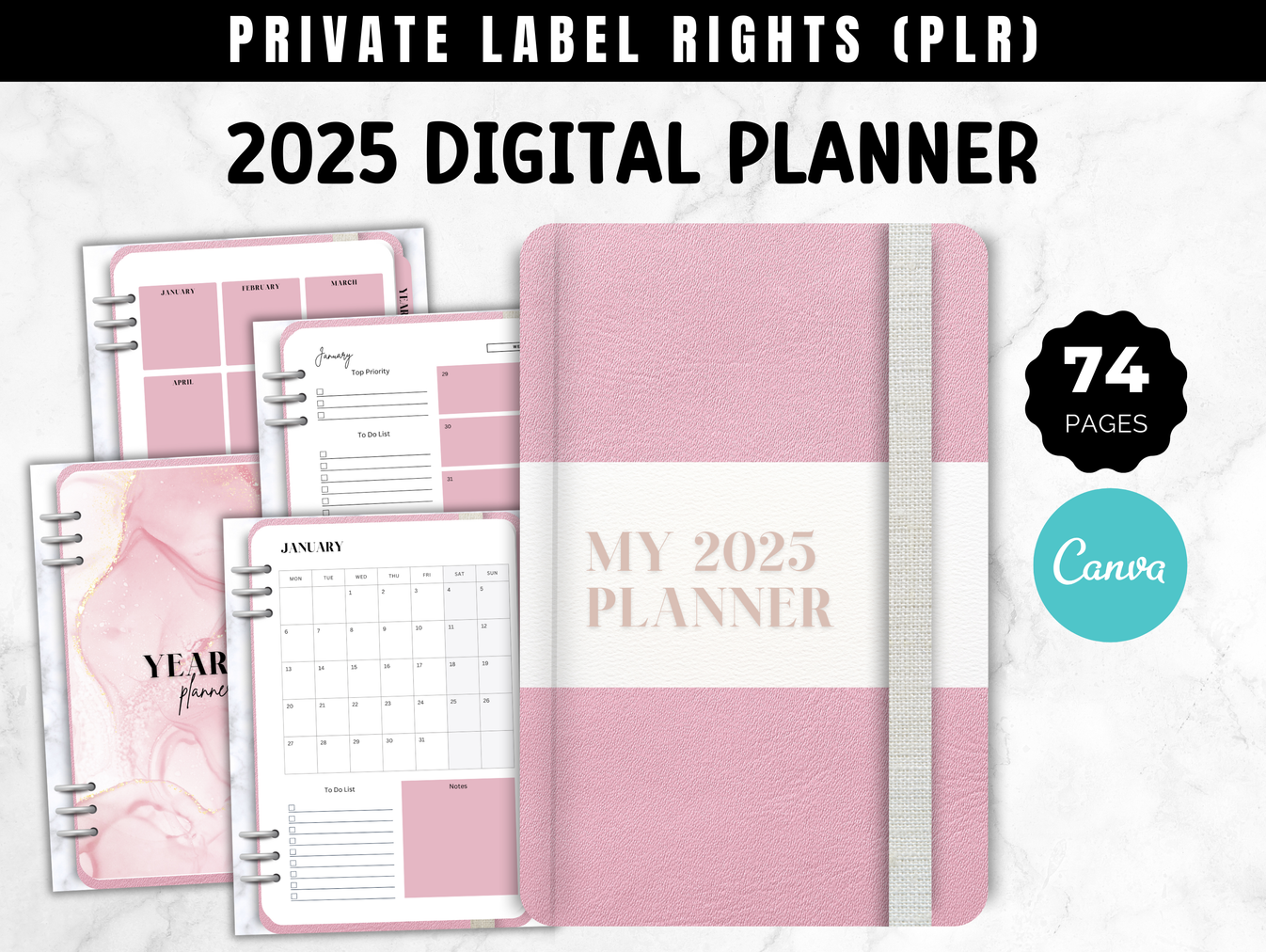 PLR 2025 Realistic Digital Planner – PLR Digital Planner
