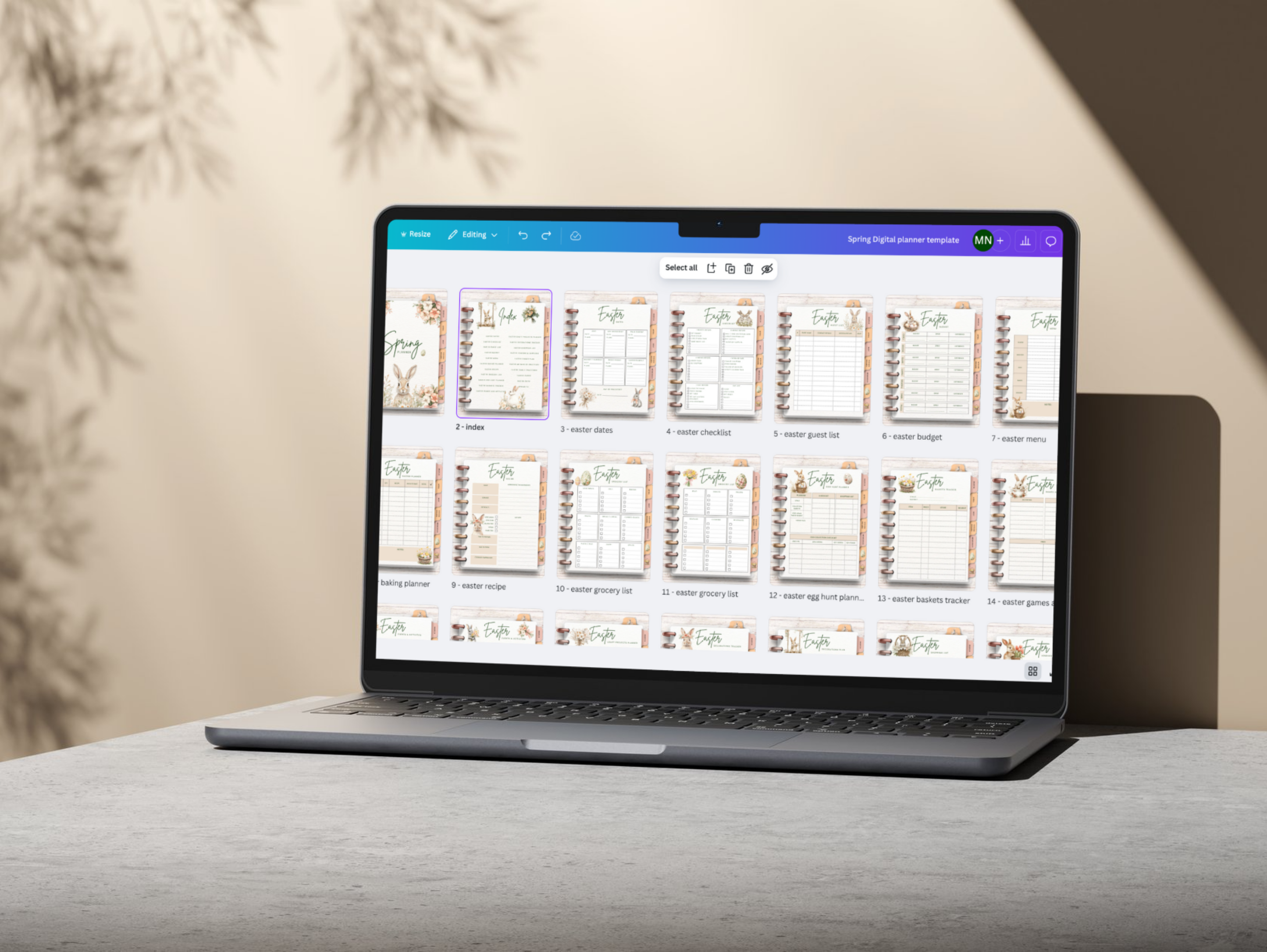PLR Spring Canva Digital Planner – PLR Digital Planner