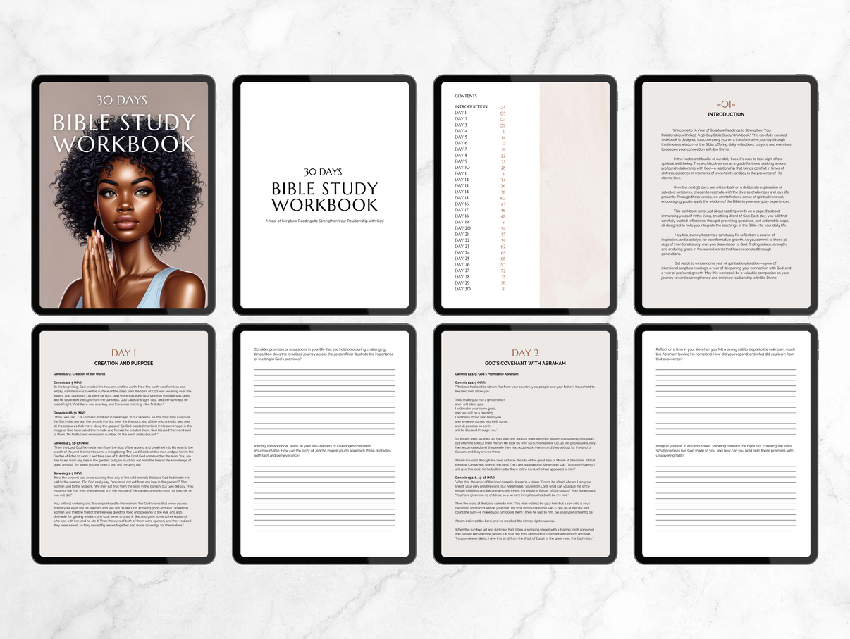 PLR 30 Days Bible Study Guide Journal – PLR Digital Planner
