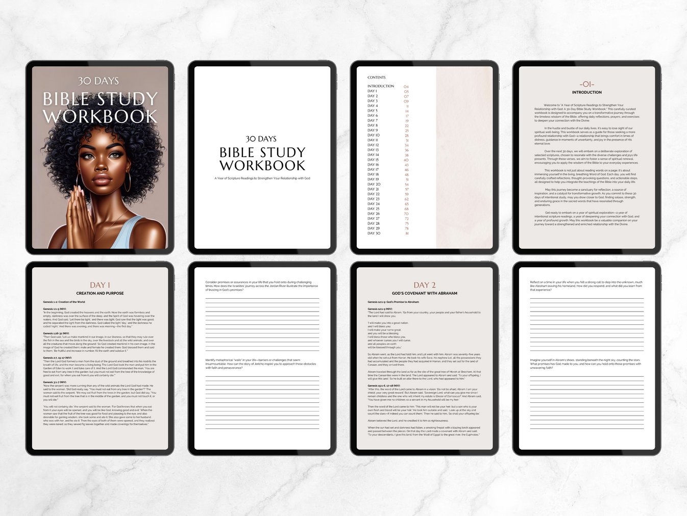 PLR 30 Days Bible Study Guide Journal – PLR Digital Planner