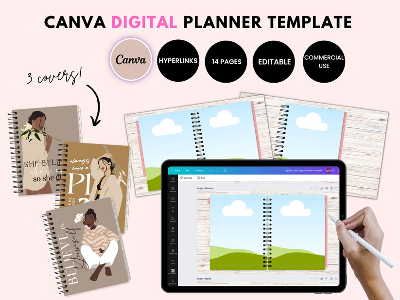 Canva Digital Planner Template – PLR Digital Planner