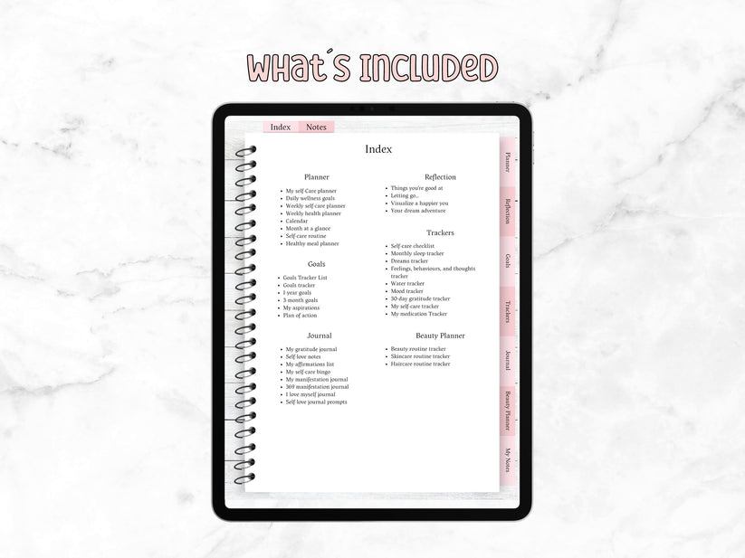 That Girl Self-Care Canva Digital Planner Template – PLR Digital Planner