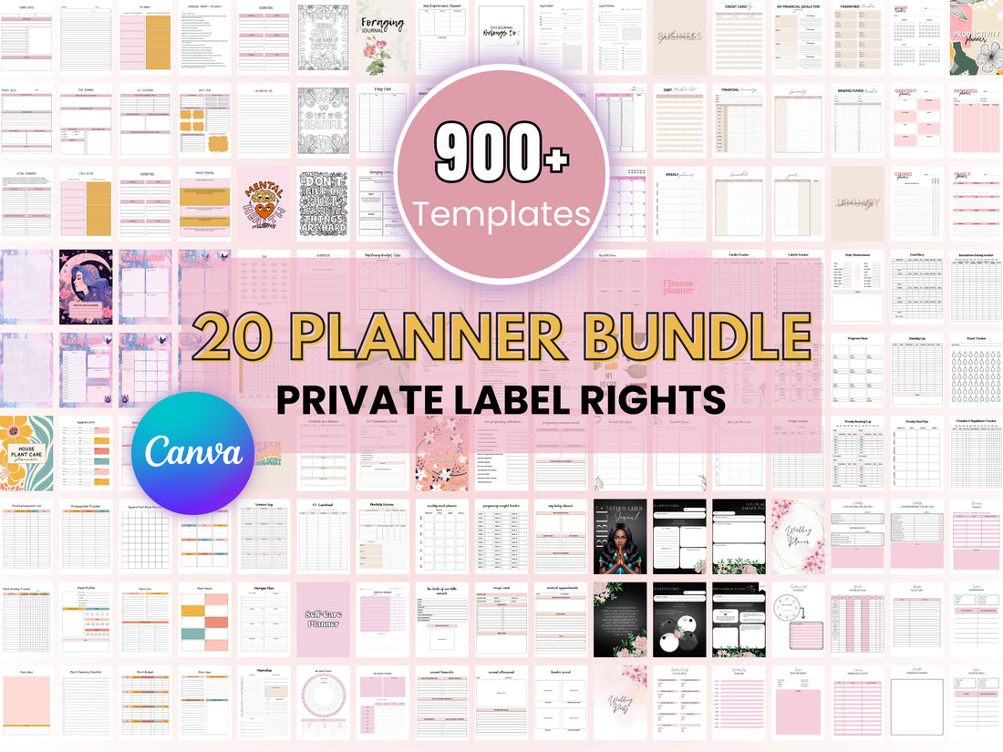 PLR Canva Printable Planner Bundle – PLR Digital Planner
