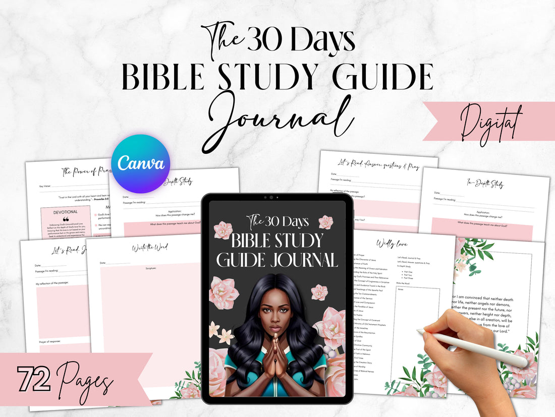 Bible Study Guide Digital Journal Template – PLR Digital Planner