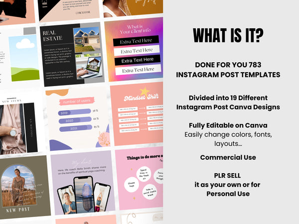 PLR Instagram Post Templates Bundle – PLR Digital Planner