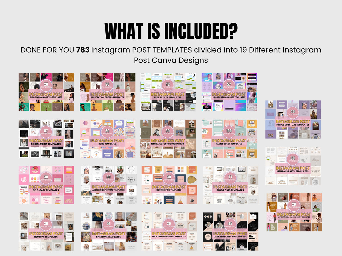 PLR Instagram Post Templates Bundle – PLR Digital Planner